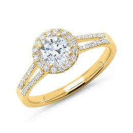 Brilladia Halo Ring 750er Gold mit Brillanten