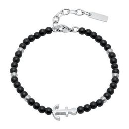 UNIQUE Armband Anker aus Edelstahl und Onyx