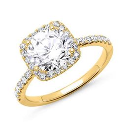 Brilladia Halo-Ring 585er Gold mit Diamanten