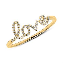 Brilladia Love Ring aus 14K Gold mit Diamanten