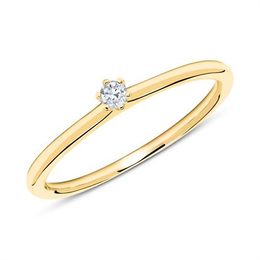 Brilladia Ring aus 585er Gold mit Diamant 0,05 ct.