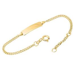 UNIQUE 585er Goldarmband: ID-Armband Gold 16cm