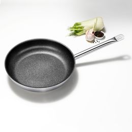 GSW Pfanne Le Chef Profile, Teflon-Antihaft-Versiegelung, Edelstahl, bis 240 &deg;C, alle Herdarten inkl. Induktion, 32 cm &Oslash;