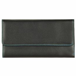mywalit Tri-fold Zip Wallet Geldbörse Leder 17 cm black-pace
