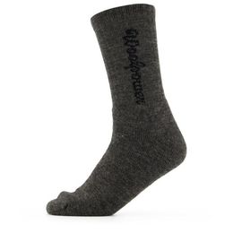 Woolpower - Sport Socks 400 Logo - Wandersocken 36-39 | EU 36-39 schwarz