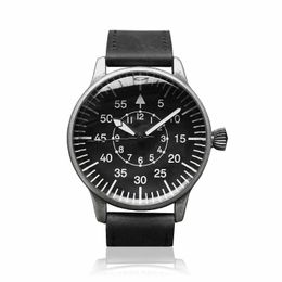 Mil-Tec Fliegeruhr Retro Black Dial schwarz