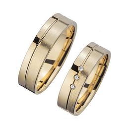 UNIQUE Eheringe Gelbgold mit Brillanten Breite 5,5 mm