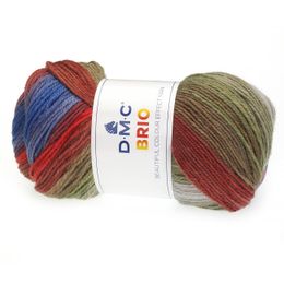 Brio von DMC, Oliv/Grau/Braun/Rot/Blau, aus Polyacryl