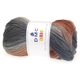 Brio von DMC, Dunkelblau/Silber/Lachs/Rost/Dunkelrot, aus Polyacryl