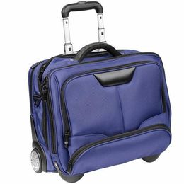 Dermata 2-Rollen Businesstrolley 43 cm Laptopfach blau