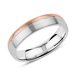 vivo Gravierbarer Herrenring aus Sterlingsilber, rosé