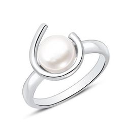 UNIQUE 925er Silberring für Damen mit Perle