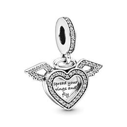 Pandora Charm Anhänger Geflügeltes Herz aus 925er Silber