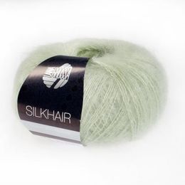 Silkhair von Lana Grossa, Weißgrün, aus Mohair