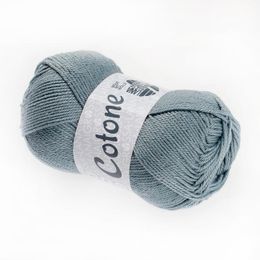 Cotone Uni von Lana Grossa, Blaugrau, aus Baumwolle