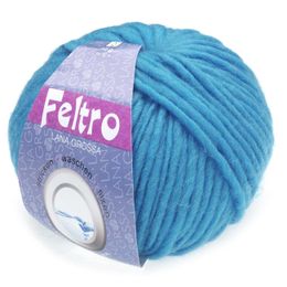 Feltro Uni - Filzwolle von Lana Grossa, Stahlblau, aus Schurwolle