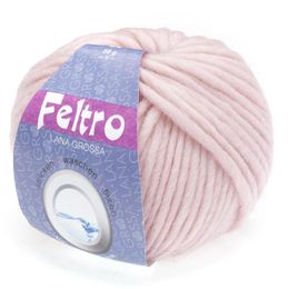 Feltro Uni - Filzwolle von Lana Grossa, Puderrosa, aus Schurwolle