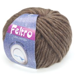 Feltro Uni - Filzwolle von Lana Grossa, Braun, aus Schurwolle