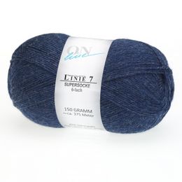 Sockenwolle Linie 7 Supersocke 6fach von ONline, Blau, aus Schurwolle