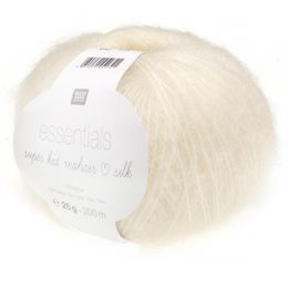 Essentials Super Kid Mohair Loves Silk von Rico Design, Creme, aus Mohair