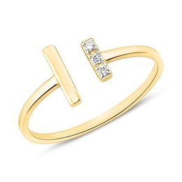 UNIQUE Ring für Damen aus 585er Gold mit Brillanten