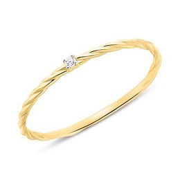 UNIQUE Ring für Damen aus 14K Gold mit Diamant