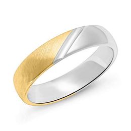 UNIQUE Sterlingsilber Ring für Herren, teilvergoldet