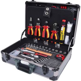 KS Tools 1/4'' + 1/2'' Elektriker-Werkzeugkoffer, 128 Teile, FlankTraction