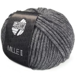 Mille II von Lana Grossa, Dunkelgrau meliert, aus Schurwolle