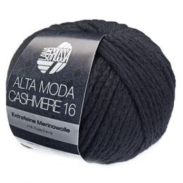 Alta Moda Cashmere 16 uni von Lana Grossa, Schwarz, aus Schurwolle