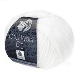 Cool Wool Big von Lana Grossa, Wei&szlig;, aus Schurwolle