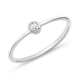 UNIQUE 925er Silberring für Damen mit Zirkonia