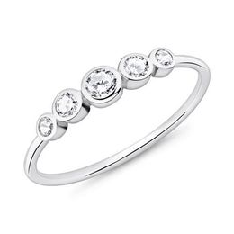 UNIQUE 925er Silberring für Damen mit Zirkonia