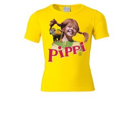 logoshirt T-Shirt "Pippi Langstrumpf" M&auml;dchen Gr&ouml;&szlig;e 158/164 gelb / rot