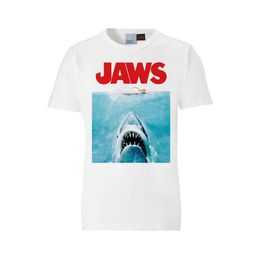 logoshirt T-Shirt 'Jaws' Herren Gr&ouml;&szlig;e XS mischfarben / wei&szlig;