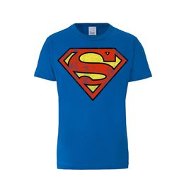 logoshirt T-Shirt 'Superman' Herren Gr&ouml;&szlig;e L blau / gelb / rot