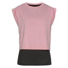 active by Lascana Lascana Active Funktionsshirt Damen Gr&ouml;&szlig;e XS rosa / schwarz