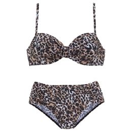 Lascana Bikini Damen Gr&ouml;&szlig;e S/M hellblau / braun / cappuccino / schwarz