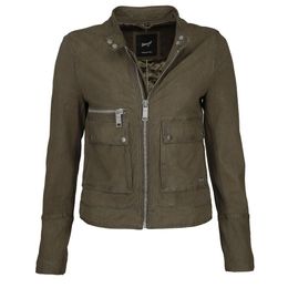 Maze Lederjacke perforiert ' Clermont ' Damen Gr&ouml;&szlig;e XS braun