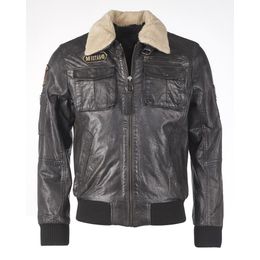 Mustang Lederjacke 'Karlstad' Herren Gr&ouml;&szlig;e 6XL schwarz