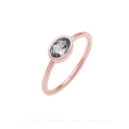Elli Ring 'Oval' Damen Gr&ouml;&szlig;e 54 rosegold / schwarz