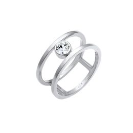 Elli Premium Ring Kristall Ring, Solit&auml;r-Ring Damen Gr&ouml;&szlig;e 54 silber