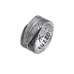 Kuzzoi Ring 'Feder' male Silver size 64