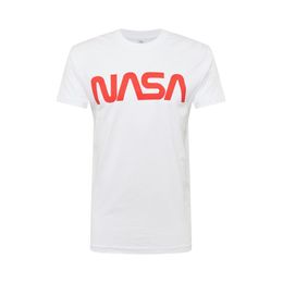 Mister Tee Shirt 'NASA Worm' Herren Gr&ouml;&szlig;e M hellorange / wei&szlig;