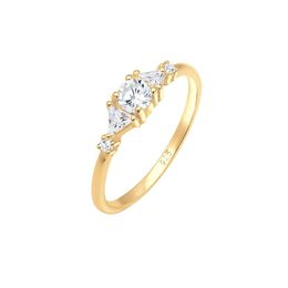 Elli Premium Ring Damen Gr&ouml;&szlig;e 56 gold / transparent