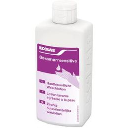 Ecolab Seraman® sensitive Waschlotion, Farbstoff- und parfümfreie Waschcreme zur Reinigung der Haut, 500 ml - Flasche