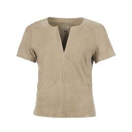Maze Lederhemd ' Arona ' Damen Gr&ouml;&szlig;e XL hellbeige