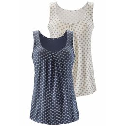 Lascana Top female Blue, White size 36/38