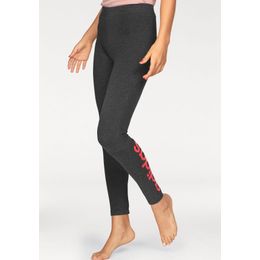 Große Größen: adidas Performance Leggings »ESSENTIALS LINEAR TIGHT«, grau-koralle, Gr.XL