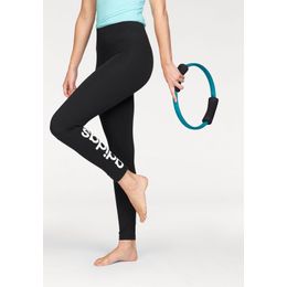 Große Größen: adidas Performance Leggings »ESSENTIALS LINEAR TIGHT«, schwarz-weiß, Gr.XXL